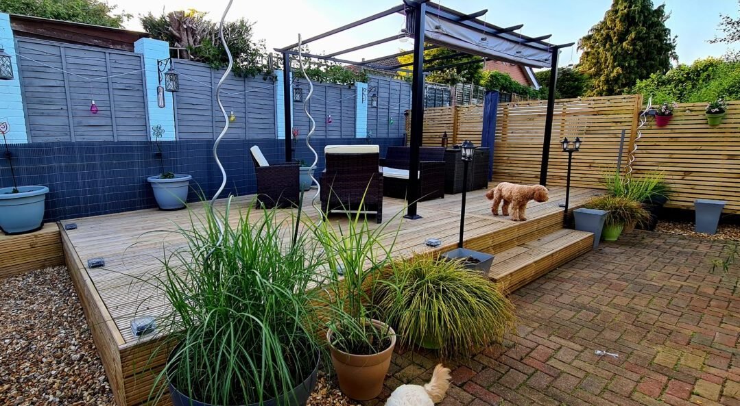 Elevated Softwood Timber Deck – West Moors, Dorset - Minster Decking